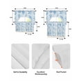 Blue Coastal Conch Kitchen Curtains Swag Valance and Tier Curtains Set ...