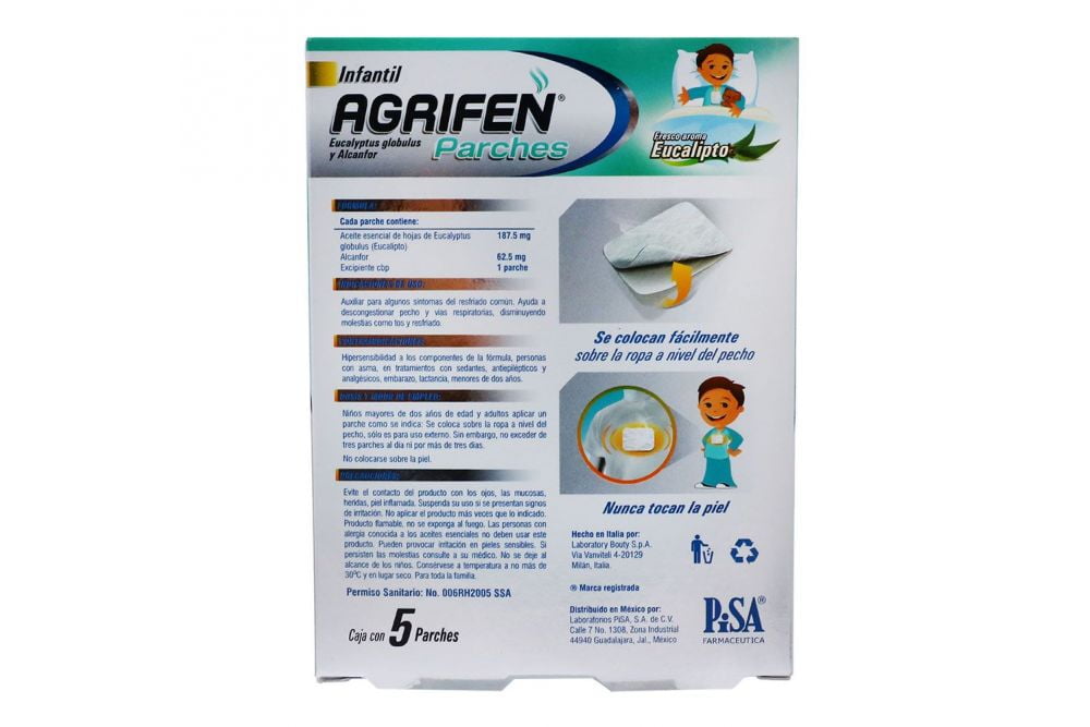 Agrifen Parches Infantil Caja Con 5 Sobres | Walmart en línea
