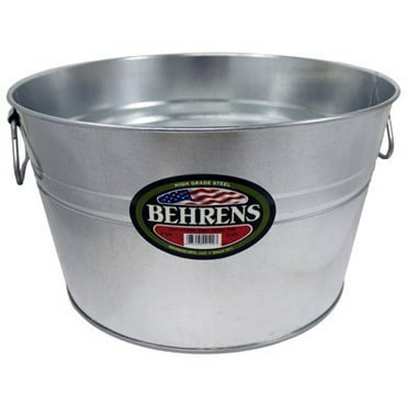 Behrens Tub 4 Gal Oval Galvanized - Walmart.com