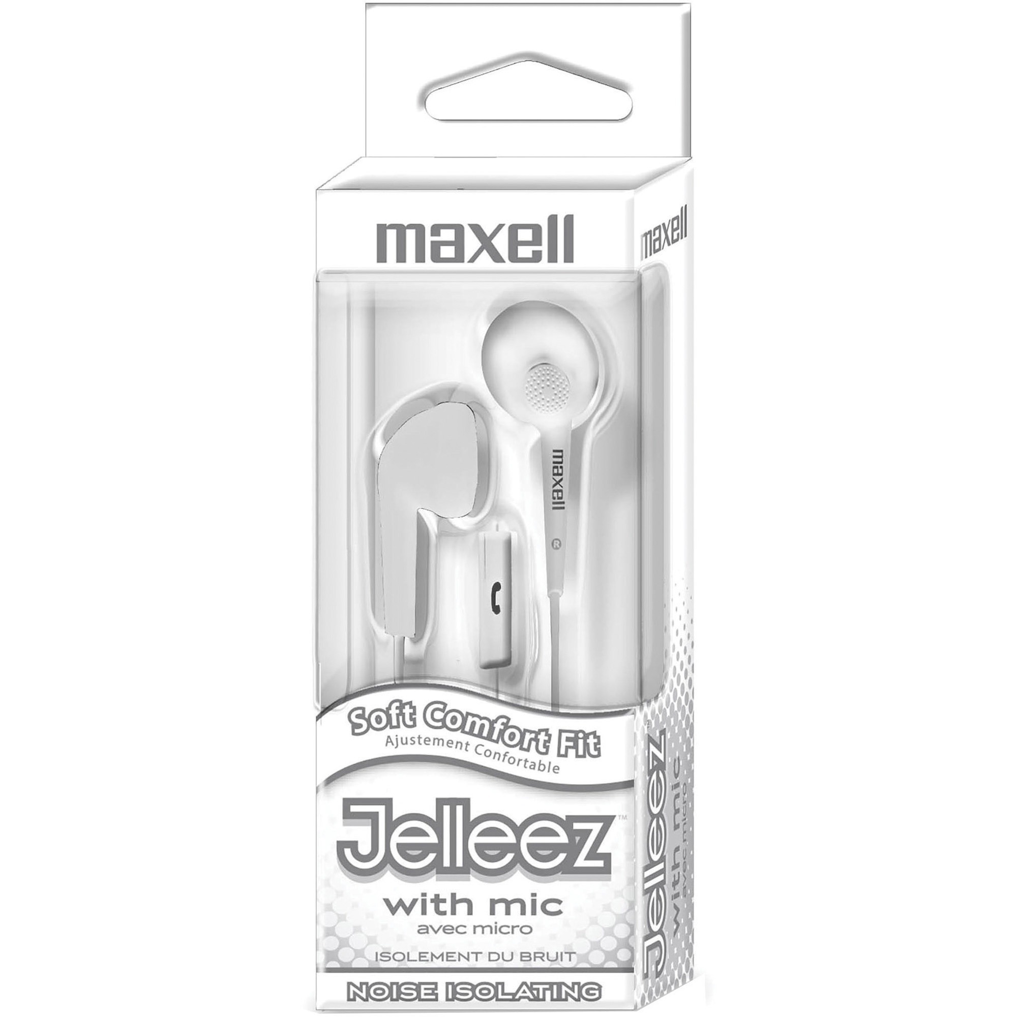 Jelleez Soft Earbuds with Mic, White - Walmart.com