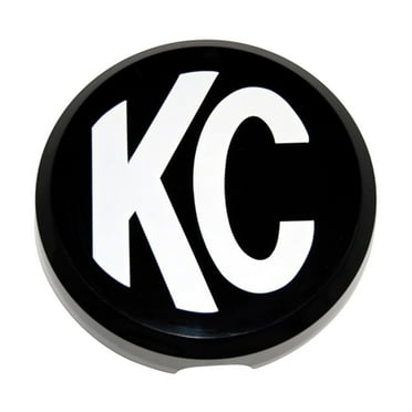KC HiLiTES 6in. Round Soft Cover (Pair) - Black w/Yellow KC Logo ...