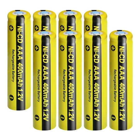 PKCELL AAA 1.2V 400mAh NiCD Flat Top Rechargeable Batteries for high ...