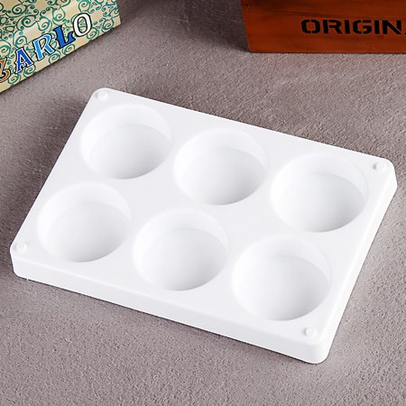 6 Wells Palette Artist Children Students Rectangle palette ;plastic ...