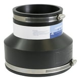 6 in. x 4 in. PVC Flexible Reducing Coupling with Stainless Steel ...