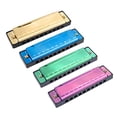 4PCS Key of C 10 Hole 10 Tones Titanium Color Harmonica with Case for ...