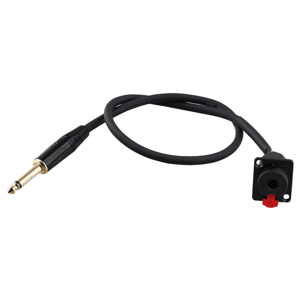 6.35mm Female Panel Mount to 6.35mm Male Connector Cable 6.35mm Female ...
