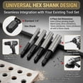 2-in-1 Hexagonal Shank Brazing Dry Drilling Specialized Hole Opener, 6 ...