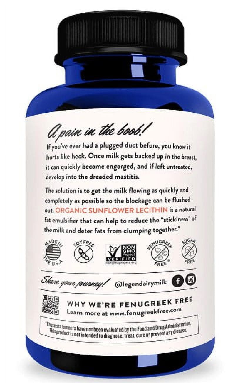 Legendairy Milk Sunflower Lecithin Softgels for Adults - Organic ...