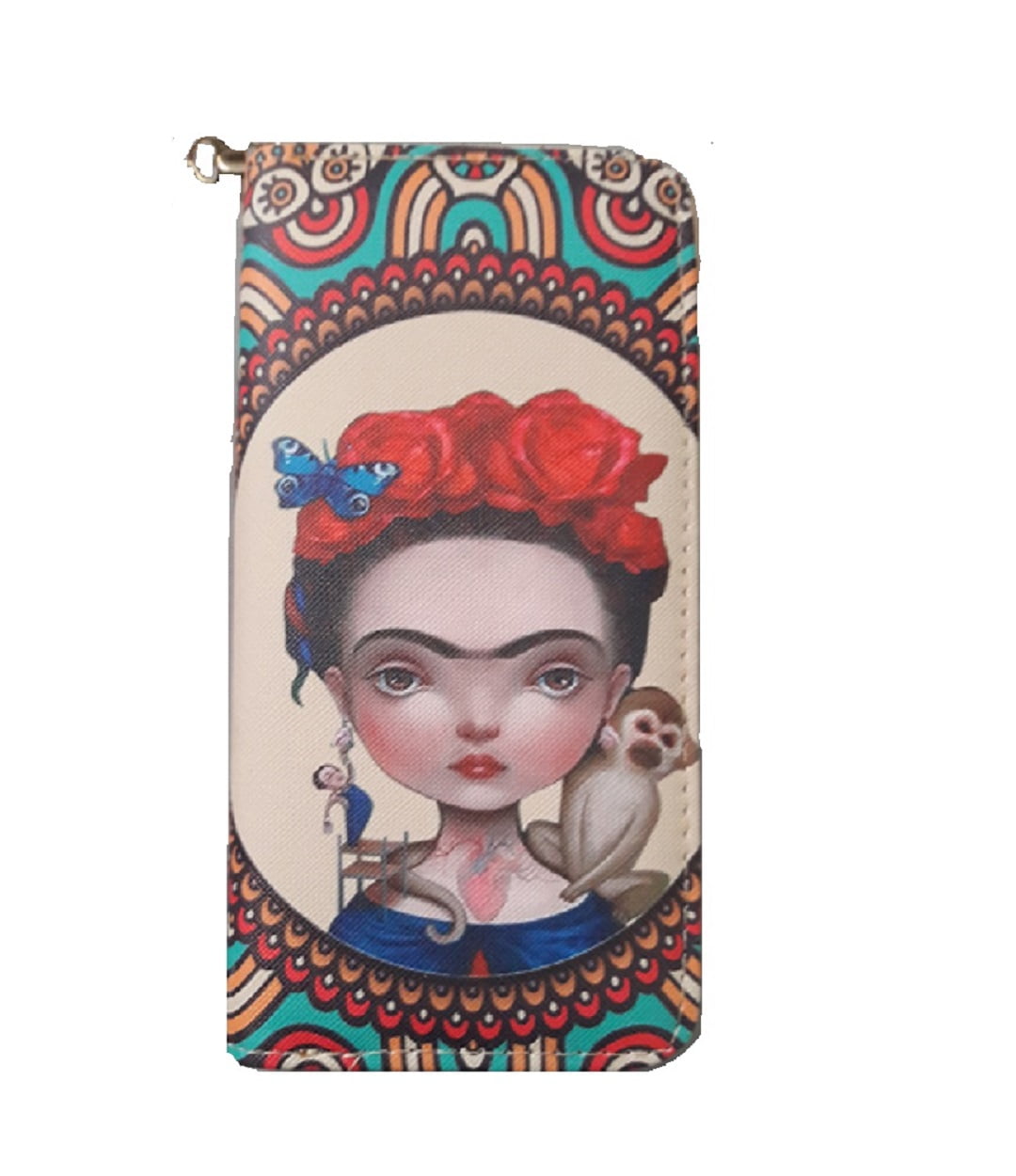 Frida Kahlo Inspired Woman Wallet Money Credit Cards ID Purses Clutch ...