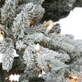 6.5 ft Pre-lit Flocked Utah Fir Tree 1569 PE/PVC Tips 350 UL Clear ...