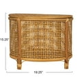 Creative Co-Op Round Bamboo and Rattan Accent Storage Table, Natural ...
