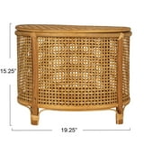 Creative Co-Op Round Bamboo and Rattan Accent Storage Table, Natural - Walmart.com