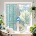 Mint Blue White Stripes Window Privacy Film, Lines Modern Vertical ...