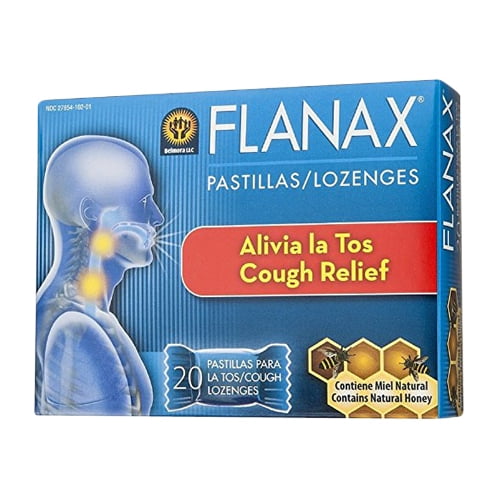 Flanax Cough Relief Throat Lozenges Honey 20 Ea