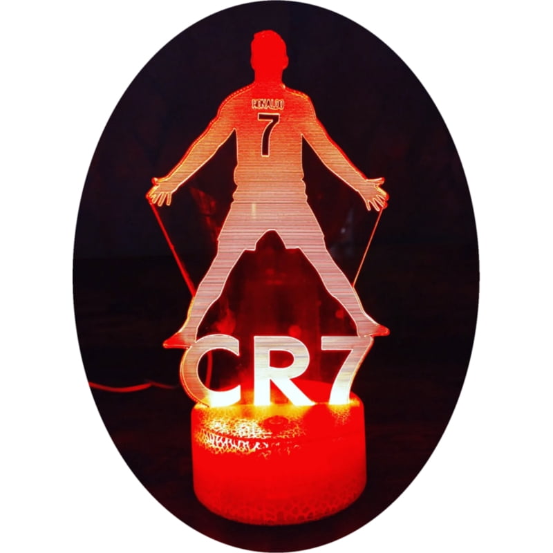 Lámpara 3D Illusion Cristiano Ronaldo CR7 con LED de 7 colores | Bodega ...