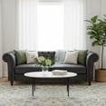 GOMYHOME 83" Chesterfield 3-Seater Sofa, High-Tech Faux Leather, Tufted ...