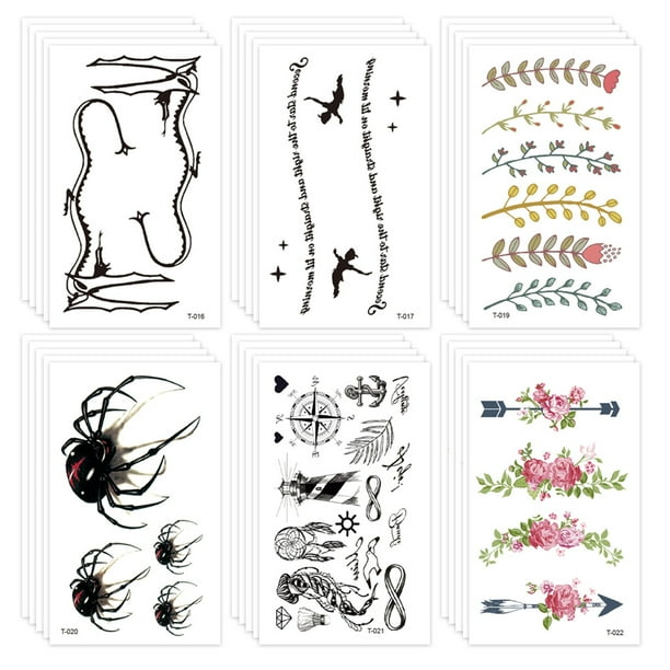 30 Sheets Temporary Tattoos For Women Girl Tattoo Temporary Fake Tatoo ...