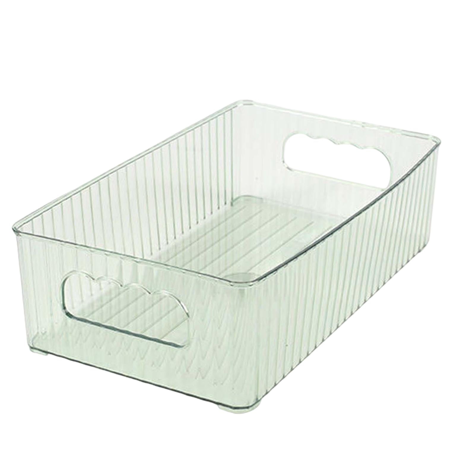 Clear Storage Bin Basket Container Multi Use Decorative with Handle ...