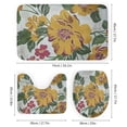 Chilfamy 4PCS Yellow Flowers Pattern Waterproof Shower Curtain Sets ...