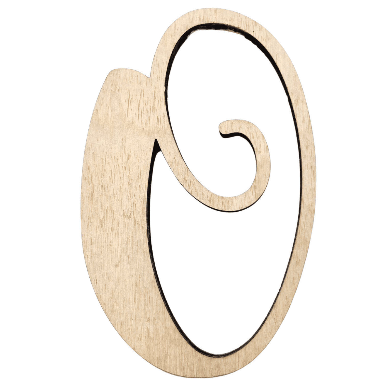 Fancy Script Letter O