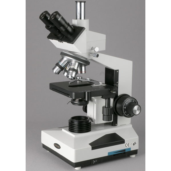 AmScope T400AB Compound Trinocular Microscope 40X-2000X Magnification ...
