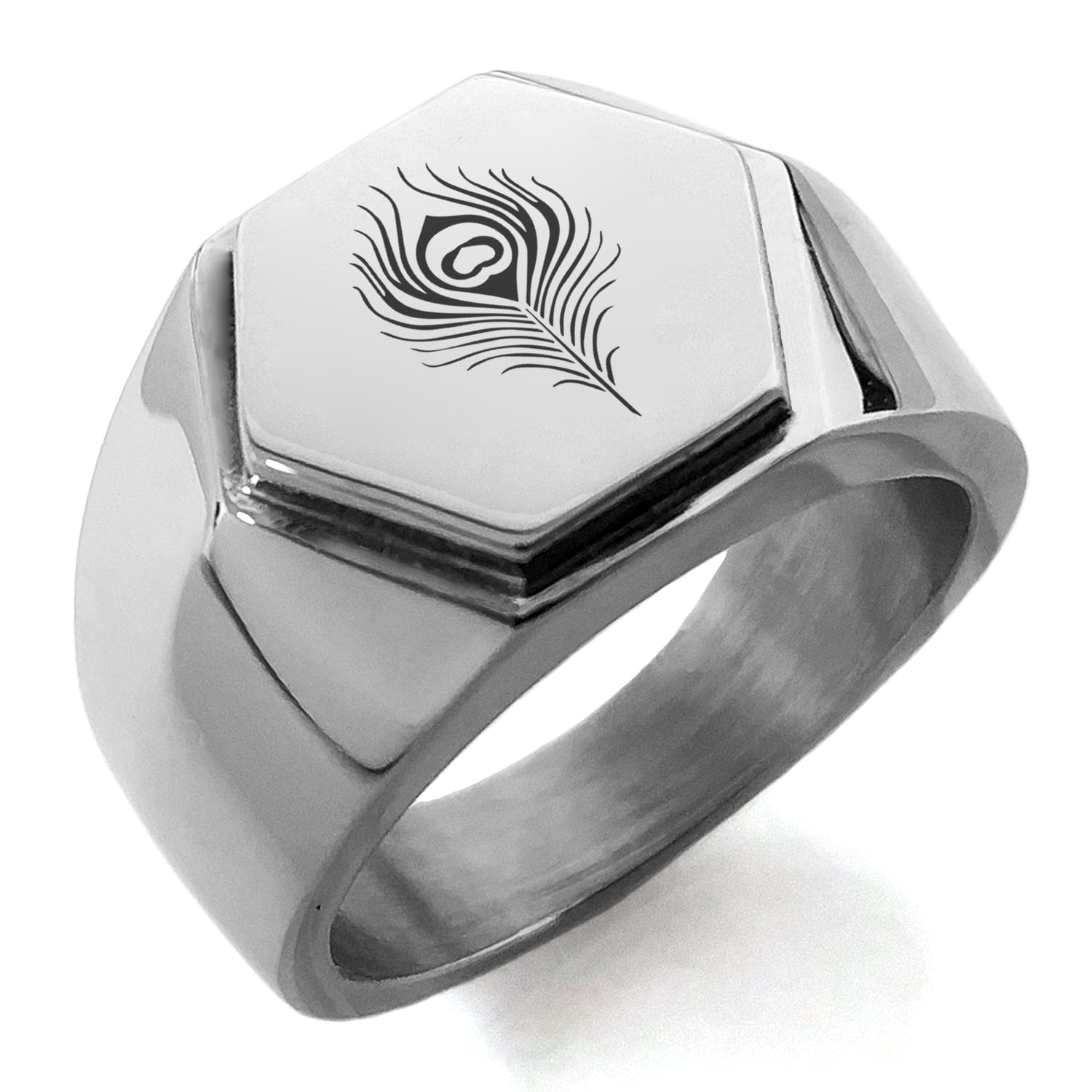 Stainless Steel Hera Greek Goddess of Marriage Engraved Hexagon Crest ...