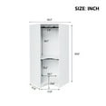 Polygon Corner Wardrobe with Two Practical Shelves,Dedicated Hanging ...