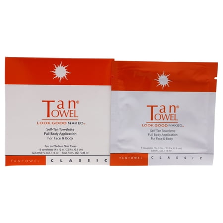 Self Tan Towlettes Full Body Aplication by Tan Towel for Women - 15 Pc ...