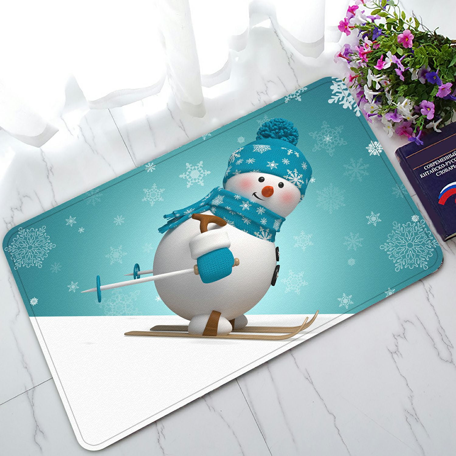 ZKGK Winter Snowman Non-Slip Doormat Indoor/Outdoor/Bathroom Doormat 30 ...