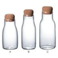 300ml Clear Glass Beverage Carafe with Natural Cork Lid, Easy Clean ...