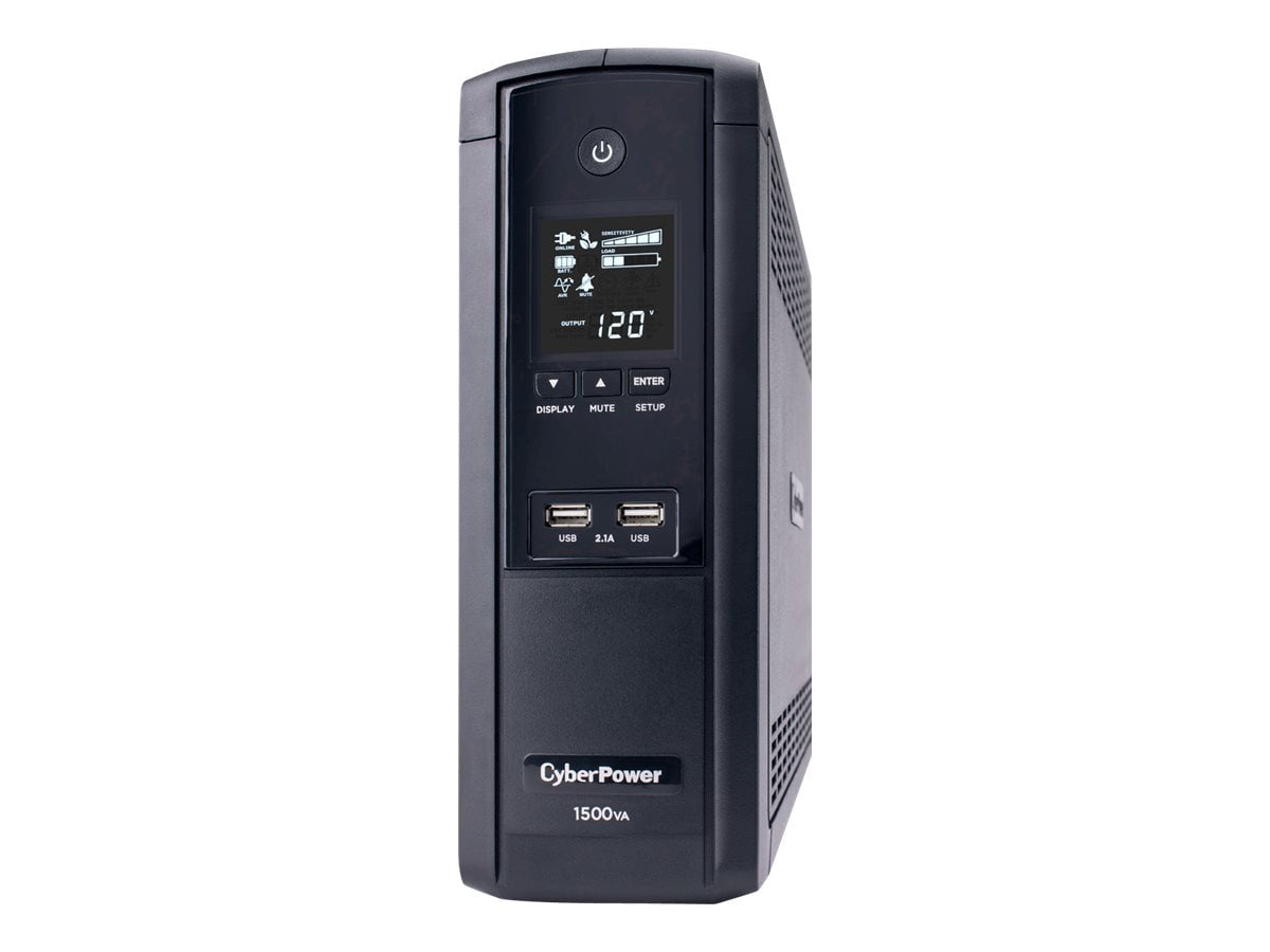 CyberPower Intelligent LCD BRG1500AVRLCD - UPS - 900 Watt - 1500 VA ...