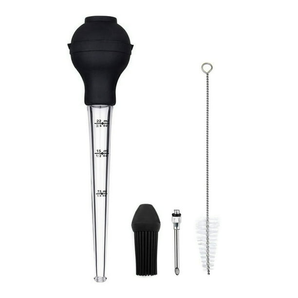 Turkey Baster Syringe Meat Marinade Injector with Needles Cleaning ...