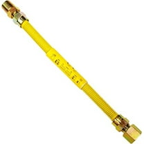 Avalon Flexible Yellow Coated Gas Lines with Ends 3/8 inch x 72 ...