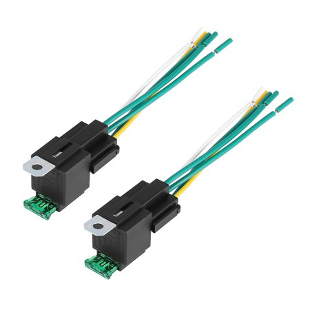 2 Pcs 5 Pin DC 12V 30A Car Boat Universal Waterproof Relay Switch Power ...