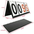 GOGO Sports Scoreboard 4-Digital Portable Tabletop Score Flipper, 00-99 ...