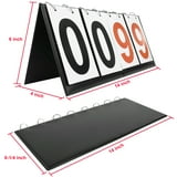 GOGO Sports Scoreboard 4-Digital Portable Tabletop Score Flipper, 00-99 ...