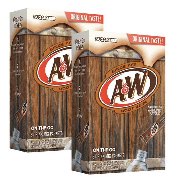 A&W Root Beer Caffeine and Sugar-Free Non-Carbonated Soda Pop Classic ...