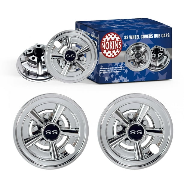 NOKINS Golf Cart SS Hub Cap for Most Golf Carts 8" Hubs, for Club Car ...