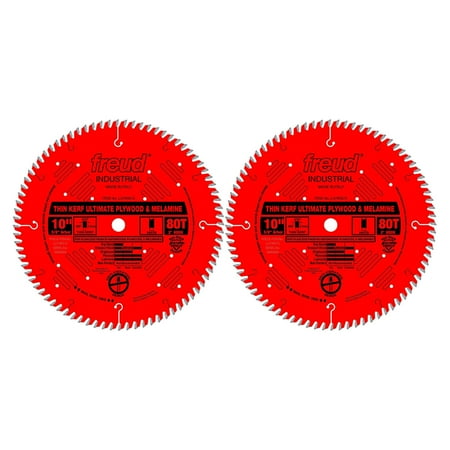 Freud LU79R010 10 Inch 80T Thin Kerf Ultimate Saw Blade (2 Pack ...