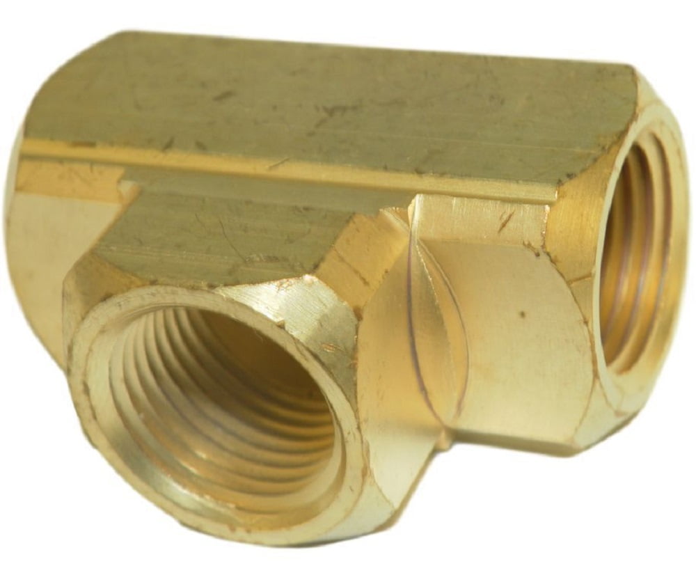 Big A Service Line 3-20160 Brass Pipe, Tee Fitting 3/8" x 3/8" x 3/8 ...