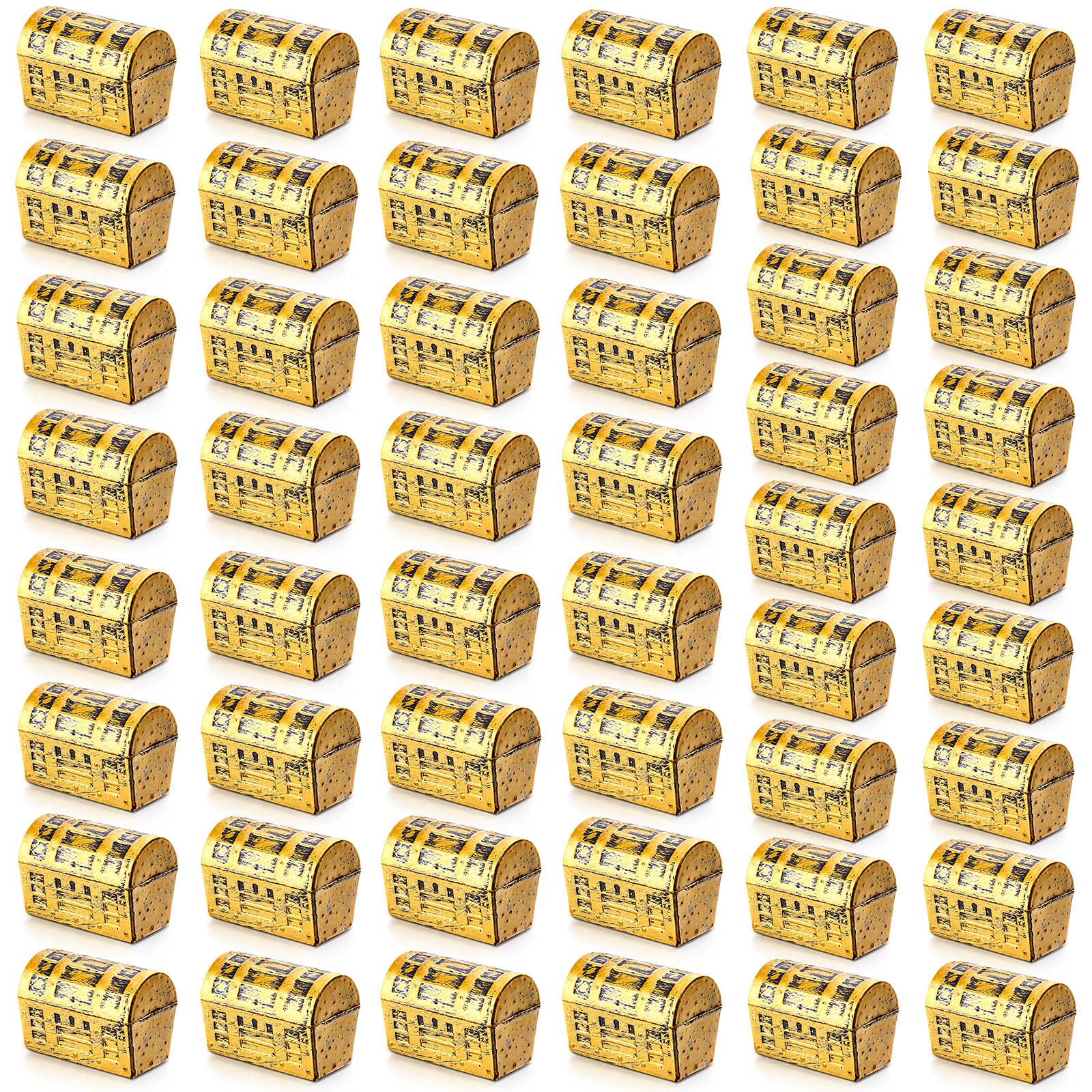 Baúl del tesoro pirata Zhanmai Mini, plástico dorado, 50 unidades ...