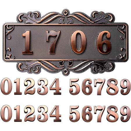 House Address Plaques Plastic Address Sign Mailbox Number Plaque 0-9 ...
