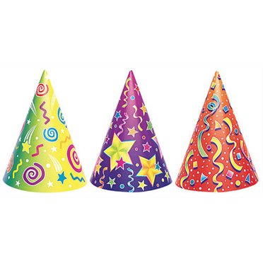 Unique Industries Assorted Colors Polka Dot Birthday Party Hats, 8 ...