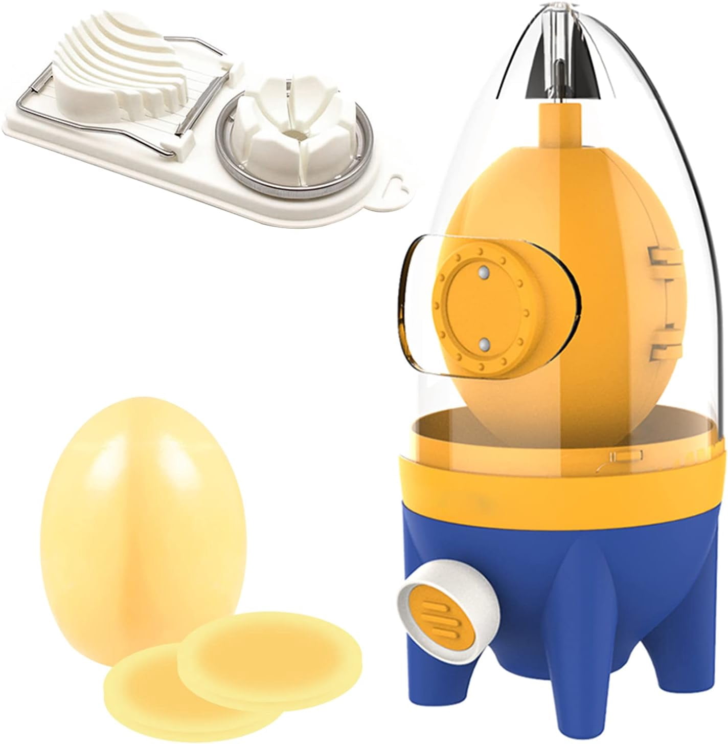 Egg Scrambler Hand Golden Egg Maker Whisk Egg Yolk White Mixer with ...