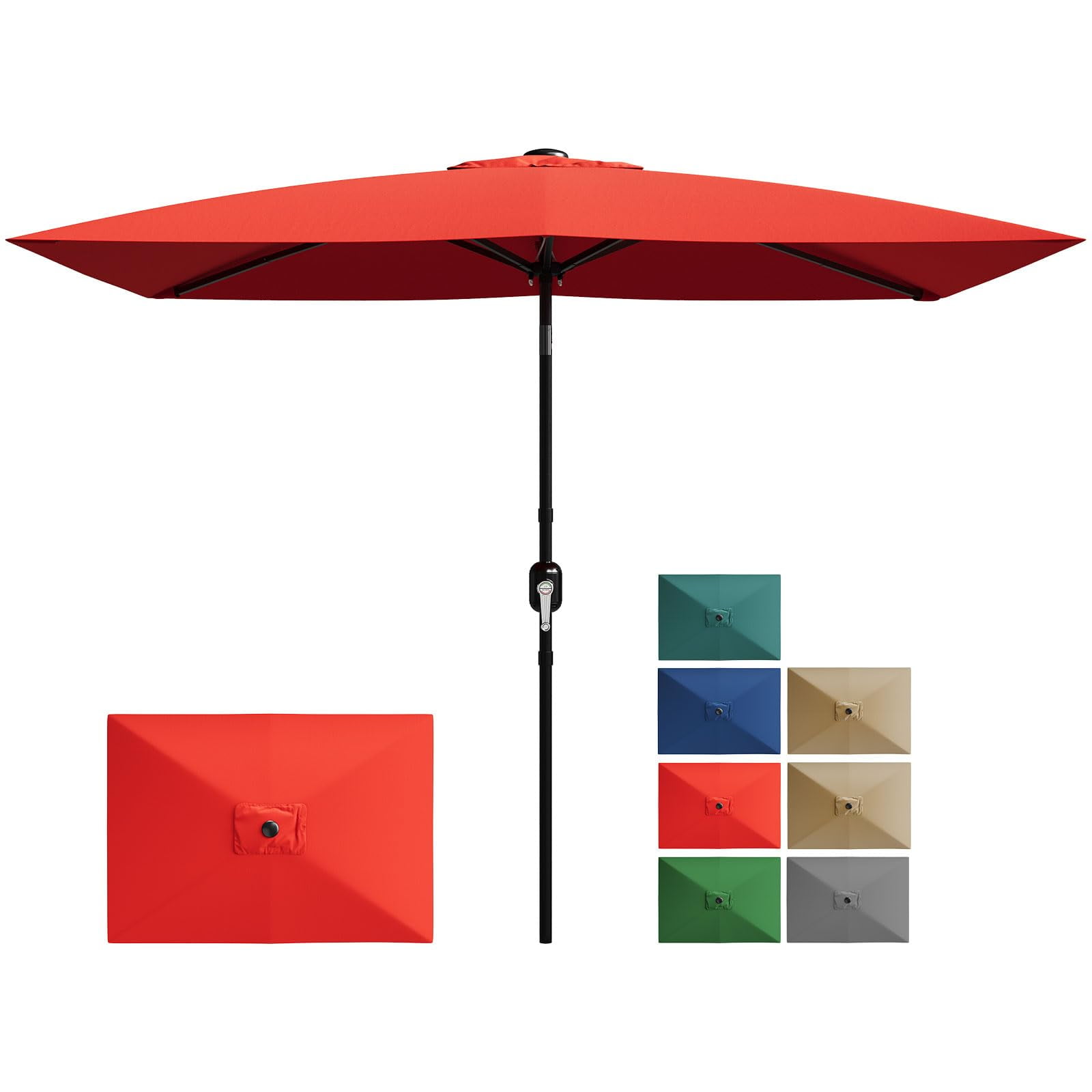 Click here for Yusazens 10ft X 6.5ft Rectangular Patio Umbrella... prices
