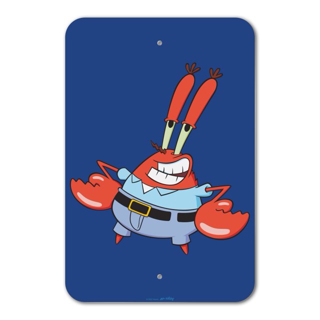 SpongeBob Mr. Krabs Pose Home Business Office Sign - Walmart.com
