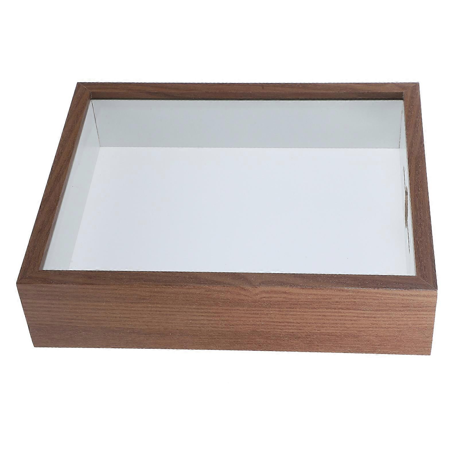 Brown Glass Decorative Case for Recipes and Tickets Storage Compact ...