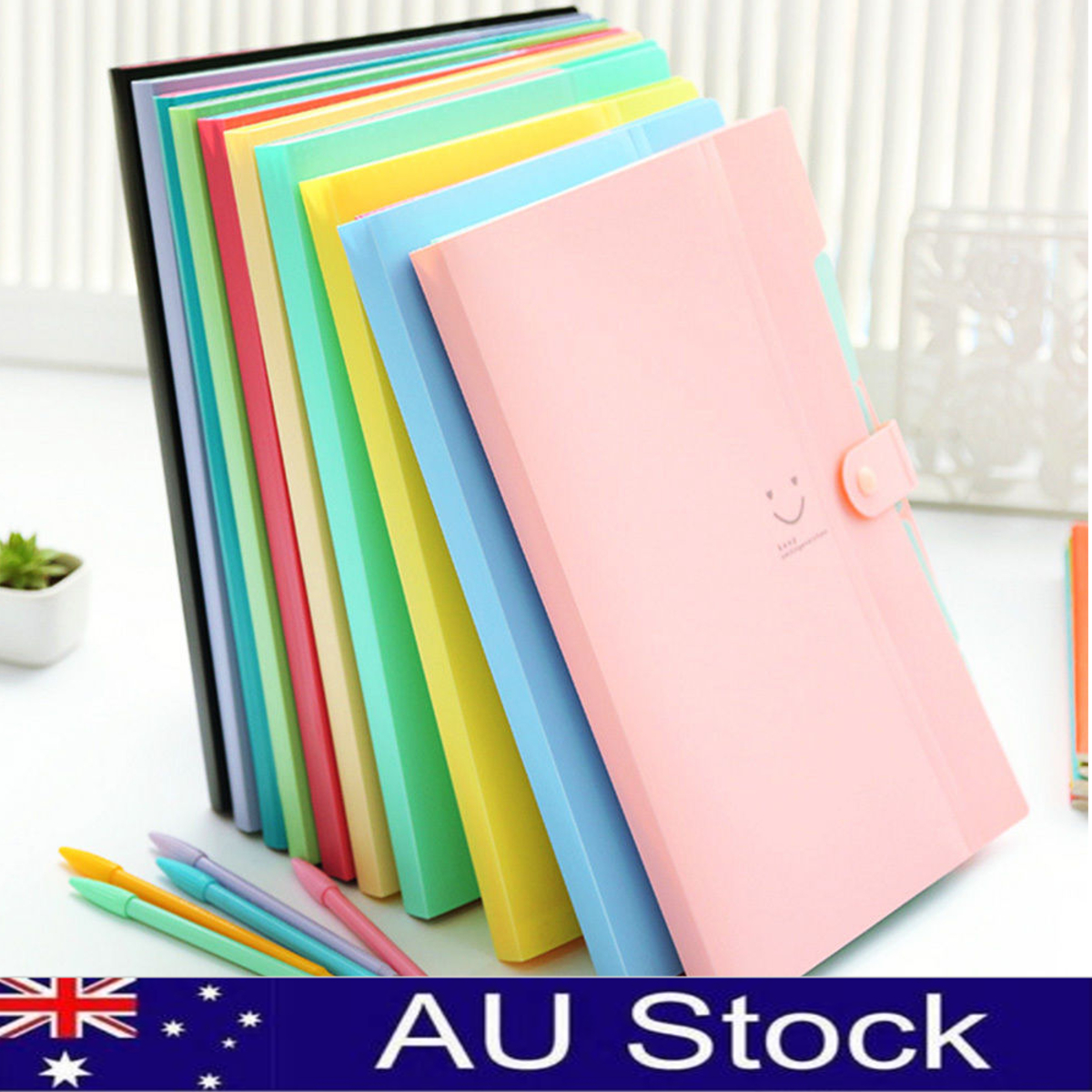 4PCS A4 Plastic File Document Bag Pouch Bills Folder Holder Organizer ...