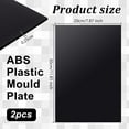 2 Sheets Black ABS Plastic Sheet 11.8x7.9 inch ABS Plastic Plates 2.5mm ...