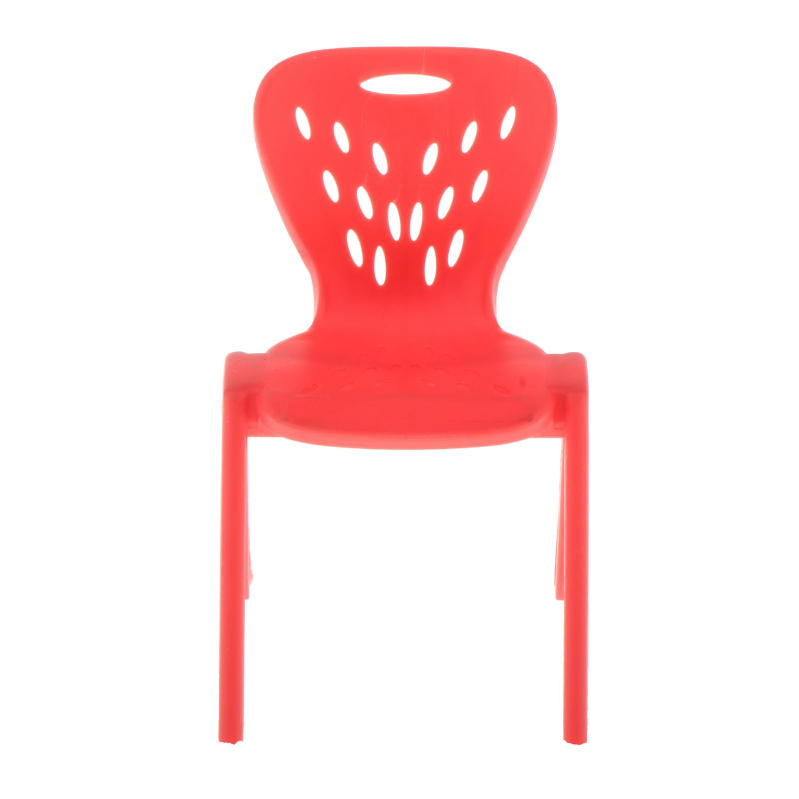 1:10 Mini Plastic Chair Simulation Bedroom Furniture Scenery Ornaments ...